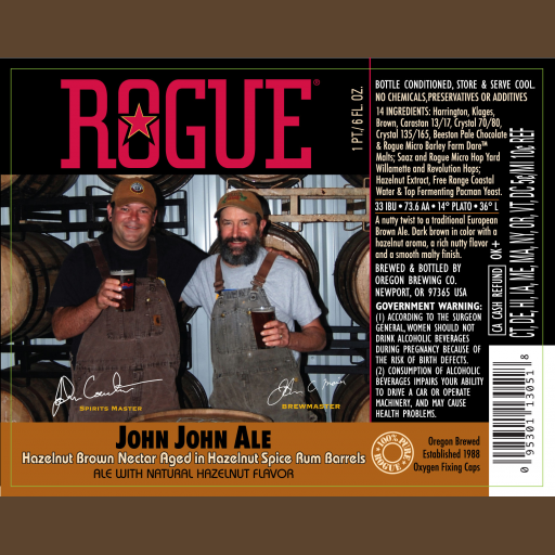 Rogue John John Hazelnut (Rum Barrel Aged) | Bell Beverage