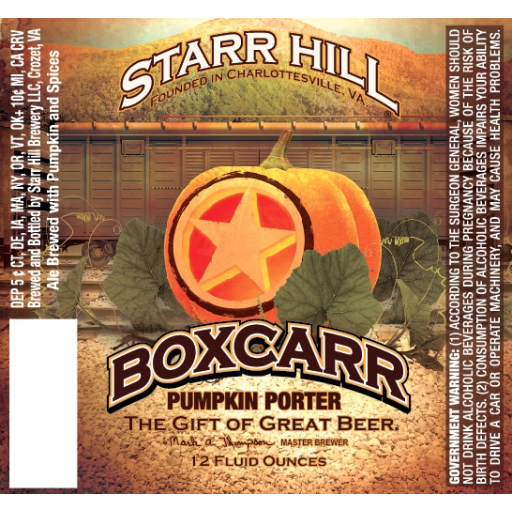 Starr Hill Boxcar Pumpkin Porter | Bell Beverage