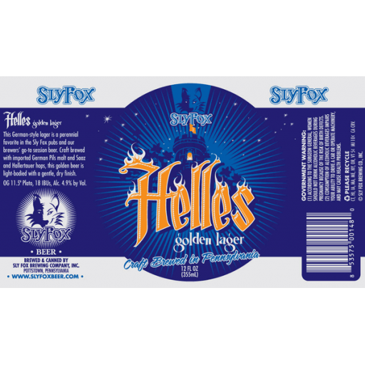 Sly Fox Helles Lager | Bell Beverage